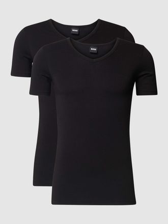 HUGO BOSS T-Shirt mit V-Ausschnitt im 2er-Pack Modell Modern