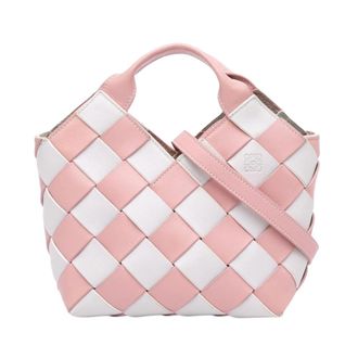 Loewe Pre-owned Mini Woven Calfskin Gingham Basket Bag - - Pre-owned - Damen - Mehrfarbig - ONE SIZE