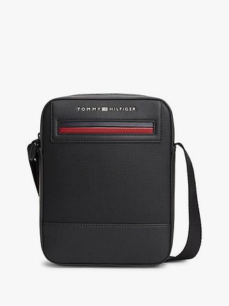 Tommy Hilfiger Sac reporter &agrave; bandouli&egrave;re et logo en m&eacute;tal