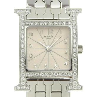 Herm&egrave;s Pre-owned Acier inoxydable montres - Femme - Pre-owned - Gris - Taille: ONE Size