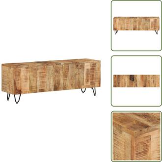vidaXL The Living Store TV-Schrank 110x30x40 cm Massivholz Mango - Vintage TV-Schrank