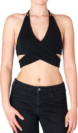 Panasiam Neckholder Crop Top Onyx, Black, L