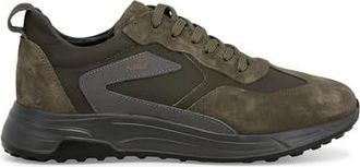 Melluso Baskets Homme en Daim et Cuir Vert u56040 41