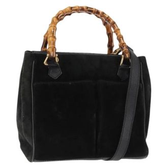 Gucci Sac &agrave; main en daim Pre-owned - Femme - Pre-owned - Noir - Taille: ONE Size