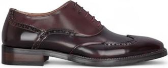 Infinity Leather Chaussures Richelieu Habill&eacute;es en Cuir Verni Bordeaux pour Homme - Harry