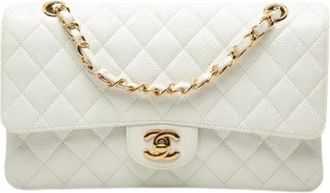 Chanel Sac bandouli&egrave;re classique double rabat Pre-owned - Femme - Pre-owned - Blanc - Taille: ONE Size