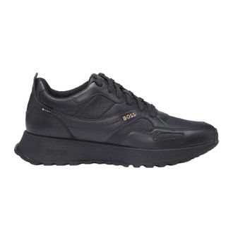 HUGO BOSS Jonah Runn Sneaker f&uuml;r Herren, Leder, Zum Schn&uuml;ren (Dunkelblau)