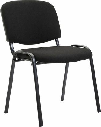 Clp Chaise de visiteur idéale pour la salle dattente empilable en différentes couleurs tissu colore : NOIR