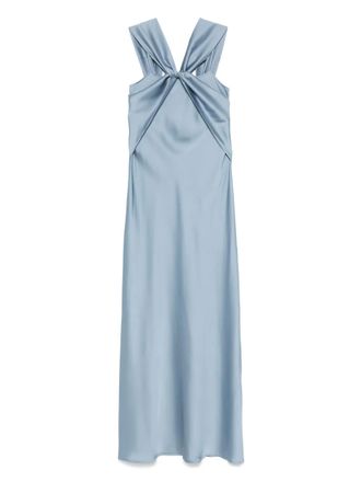 D.exterior Abendkleid aus Satin - Blau