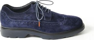 Hogan Homme, Chaussures, Bleu, Taille: 40 1/2 EU Route H393 Derby en Daim