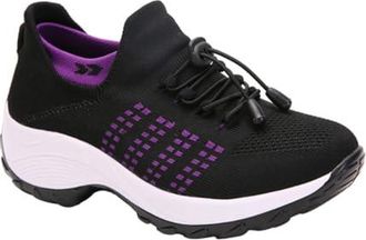 Valiclud Chaussures de Sport Femme Légères et Extensibles Maille Respirante Confortables pour Marche Course et Danse Style Décontracté et Mode Printemps-été No
