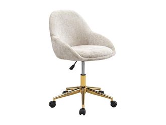 Vente-Unique Bürostuhl höhenverstellbar - Stoff - Beige & Gold - NAODY