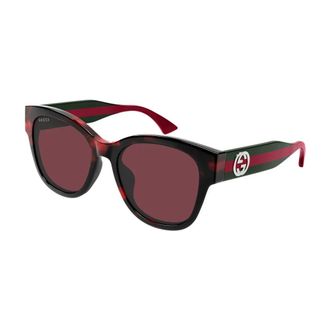 Gucci Cat-Eye-Sonnenbrille mit Webdetail - - Accessories - Damen - Braun - 56 MM