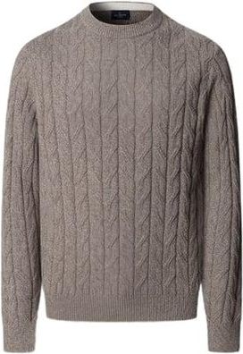 Hackett Pull en mailles torsad&eacute;es en coton m&eacute;lang&eacute;