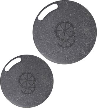 Cabilock 2st&uuml;cke Teiliges Schneidebrett Imitation Marmor Kunststoff Rund Rutschfest F&uuml;r Obst Und Gem&uuml;se Leicht Zu Reinigen F&uuml;r K&uuml;che Und Haushalt