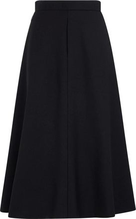 Moncler Femme, Jupes, Noir, Taille: 36 FR Jupe Midi en Laine Moulin&eacute;e