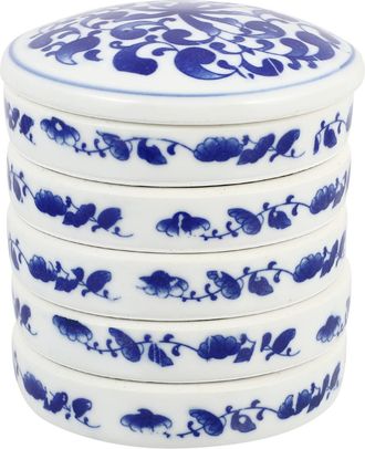 Milisten Stapelbar Farbe Mischen Trays 5 Schicht Farbe Palette Chinesischen Aquarell Malerei Pigment Mischen Tinte Tablett mit Abdeckung Deckel