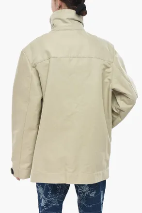 Off-white Cotton-Twill Track Jacket With Velcro Closure Off-White