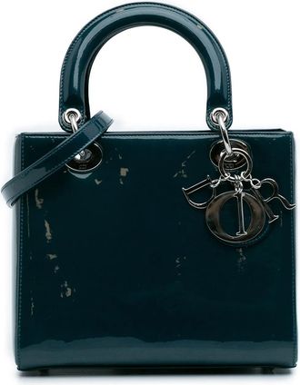 Dior Hobo Bags - Medium Patent Lady Dior - Gr. unisize - in Blau - für Damen