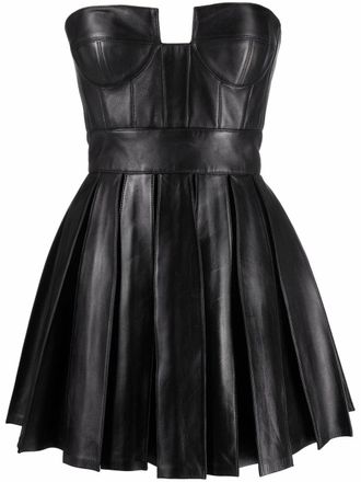 Balmain robe courte &agrave; d&eacute;coupes - Noir