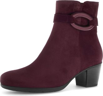 Gabor Damen Klassische Stiefeletten, Frauen Stiefeletten,pink,Wide-fit,h-Weite,Leder-Sohle,Cherry,Merlot,Sport-Dynamic,Mulberry,42.5 EU / 8.5 UK