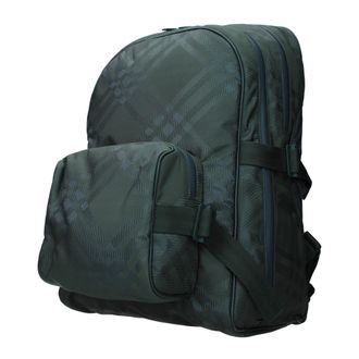 Burberry Mens Green Fabric Backpack