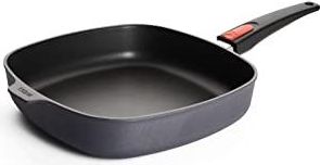 Woll Diamond Lite Viereckpfanne 28×28 cm mit abnehmbarem Stiel - Antihaftpfanne aus Aluminiumguss, backofenfest, geeignet für Ceran, Gas, Elektro & Halogen