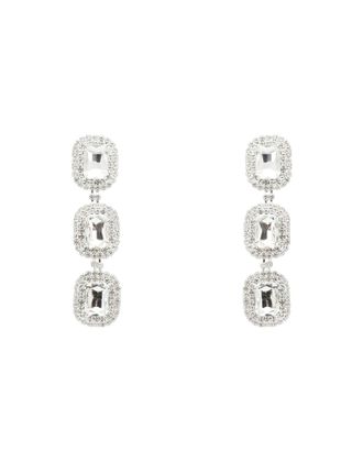 8 by YOOX RHINESTONE DROP EARRINGS