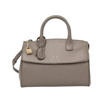 A|X Armani Exchange Femme, Sacs, Beige, Taille: ONE Size Sac &agrave; main avec fermeture &eacute;clair et bandouli&egrave;re