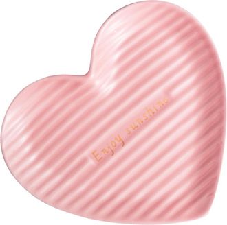 Pretyzoom Keramik Steakteller Herzf&ouml;rmig 20cm Rosa Servierteller Speiseteller F&uuml;r Steak Dessert Obst Haushalt