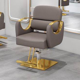 Generic Friseurstuhl, Salon-Friseurstuhl, Liegestuhl, Shampoo, Allzweck-Heimfriseurstuhl, Braun-Goldene Quadratische Platte