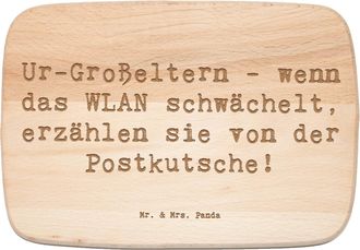 Mr. & Mrs. Panda Schneidebrett Spruch Ur-Gro&szlig;eltern Geschichten - Geschenk, Nostalgie, Anekdoten, Holzbrettchen, Handarbeit, Familie, Fr&uuml;hst&uuml;cksbrett, Weihnachten, Hol
