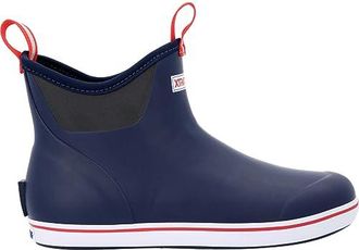 Xtratuf Xtratuf Bottines de pêche à enfiler pour homme 15,2 cm Bleu marine/rouge Taille 44, Bleu marine/rouge, 42 2/3 EU