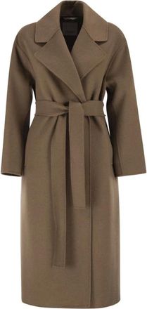 Max Mara Femme, Manteaux, Brun, Taille: 32 FR Belted Manteaux