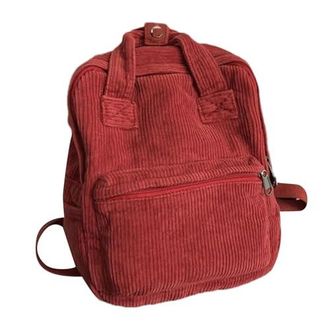 Generic Sac &agrave; dos pour ordinateur portable en velours c&ocirc;tel&eacute; - Poign&eacute;es de voyage, sac &eacute;l&eacute;gant pour ordinateur portable pour filles, petit sac &agrave; dos esth&eacute;tiqu