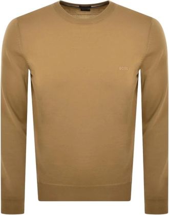 HUGO BOSS Rundhals-Pullover - - Knitwear - Herren - Beige - 2XL