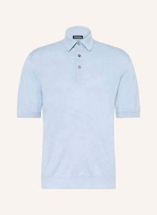 Ermenegildo Zegna Zegna Strick-Poloshirt Mit Seide blau
