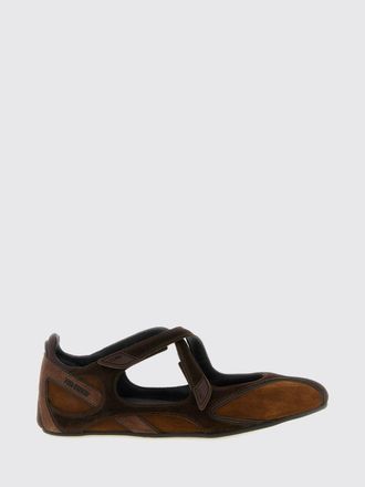 The Attico Ballerines Mary Jane Floor 01 en mesh et daim avec velcro