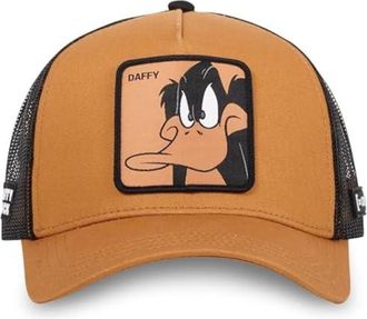 Capslab Casquette Homme & Femme Looney Tunes, Casquette Trucker Daffy Duck, Ajustable et Authentique