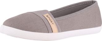 Elara Damen Ballerina Flache Bequeme Slipper Chunkyrayan BD1412 DK.Grey-38