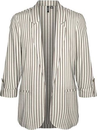 Vero Moda Vmjesmilo Blazer Ample 3/4 WVN GA Noos, Birch/AOP : Heidi, L Femme
