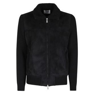 Gran Sasso Homme, Pulls, Noir, Taille: XL Eco-mouton Jacket