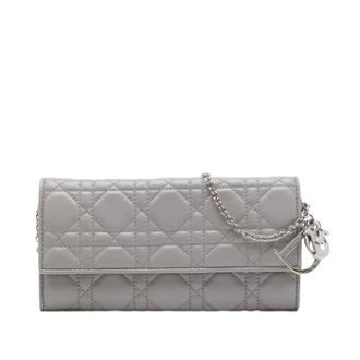 Dior Pre-owned Cuir petite-maroquinerie - Femme - Pre-owned - Gris - Taille: ONE Size