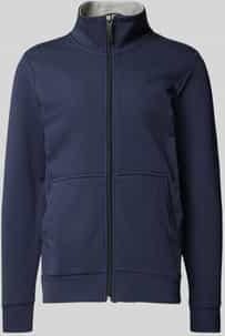 Tom Tailor Regular Fit Sweatjacke mit Stehkragen und gummiertem Logo-Print