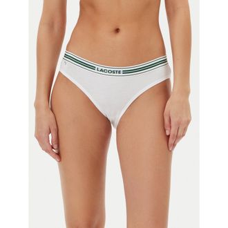 Lacoste Klassischer Damenslip 8F8185 Wei&szlig;
