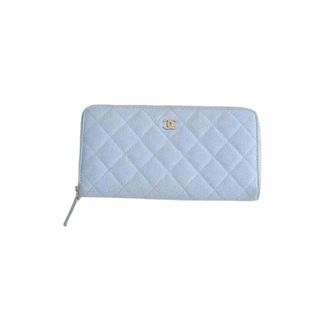 Chanel Portefeuille Pre-owned - Femme - Pre-owned - Bleu - Taille: ONE Size