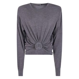 Magda Butrym Knotted Longsleeve - - Knitwear - Damen - Grau - XS