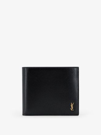 Saint Laurent Tiny wallet in hammered leather - SAINT LAURENT - gender_Man