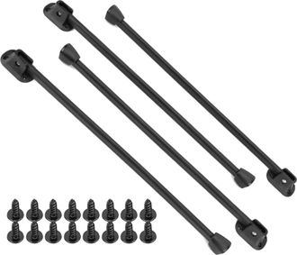 Generico Tischbeine aus Metall - klappbare Tischbeine, 4 x robuste Beine aus Metall mit Kratzschutz, zusammenklappbare Möbelbeine mit Befestigungsschrauben