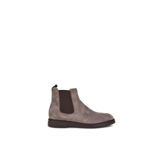 Brunello Cucinelli Homme, Chaussures, Brun, Taille: 45 EU Suede Chelsea Bottes